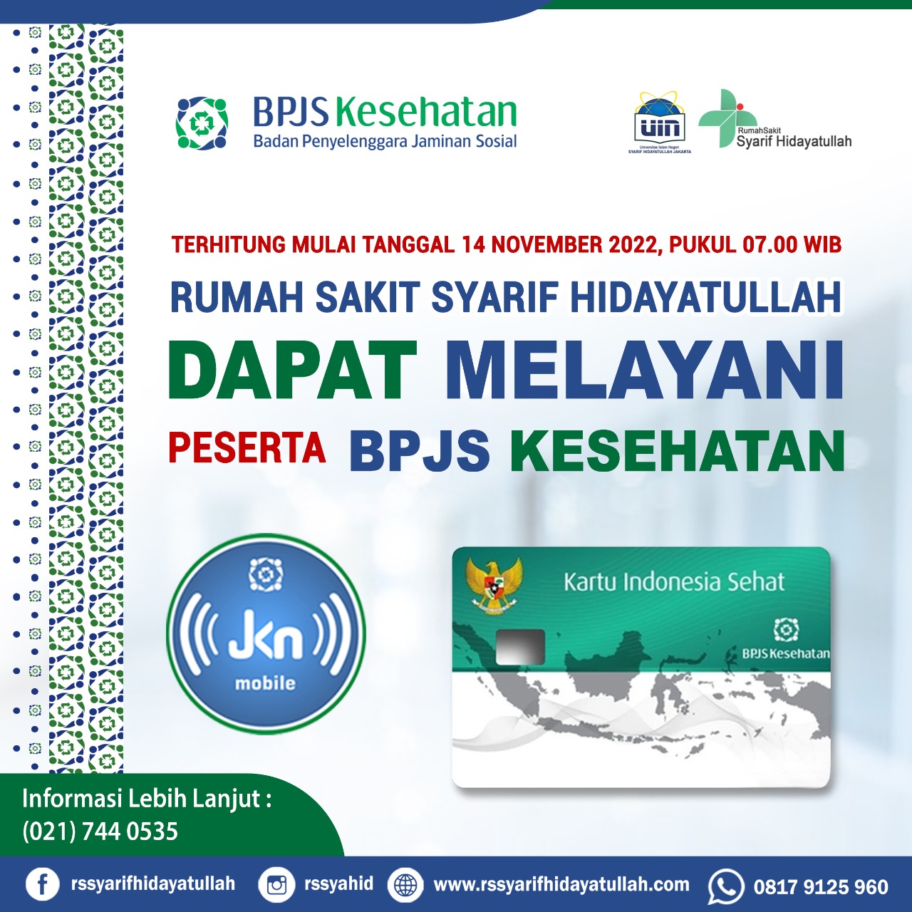 Rumah Sakit Syarif Hidayatullah - Ciputat, Tangerang Selatan